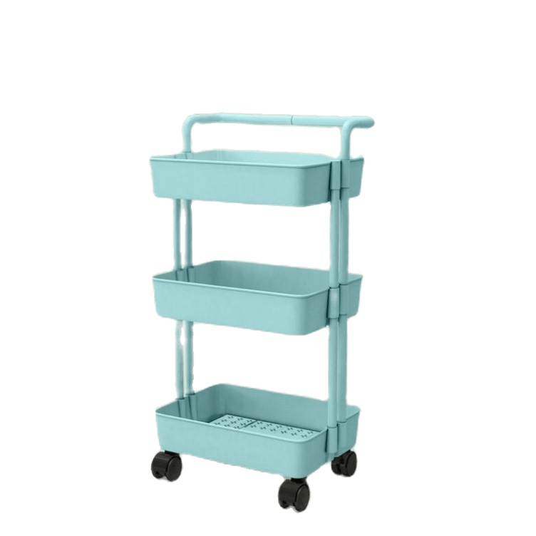 HomeCare 3 Tier Cart Kitchen Organizer Trolley Utility Cart and Carbon ...