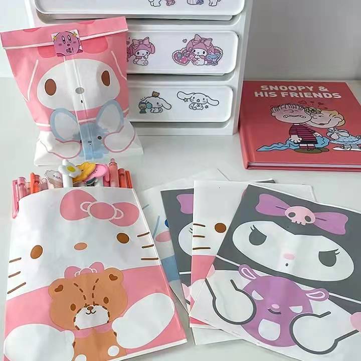 Cute Cartoon Pattern Gift Paper Bag Baking Small Objects Storage Girl ...