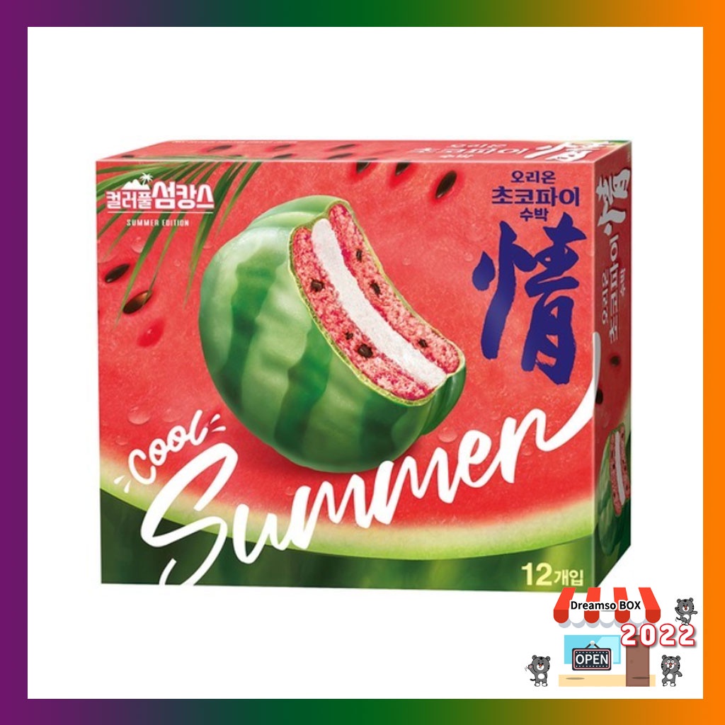 Orion Choco Pie Watermelon 12P 336g/ Korean Snack | Shopee Philippines