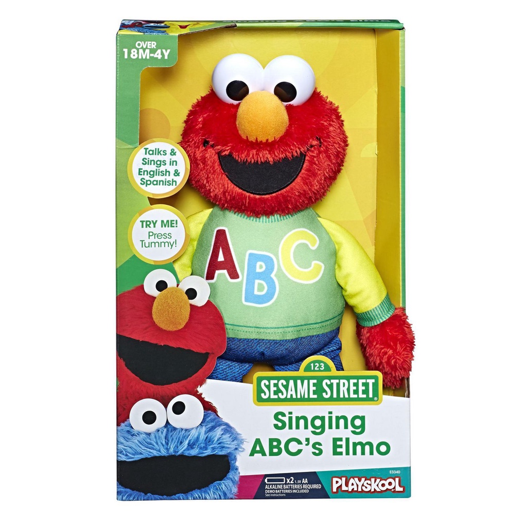 Hasbro-Playskool-Sesame Street Elmo Doll Surfing ABC 123 Lullaby ...