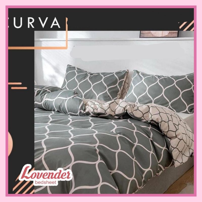 Cvc Cotton Bed Linen "Curve" (matching) | Shopee Philippines