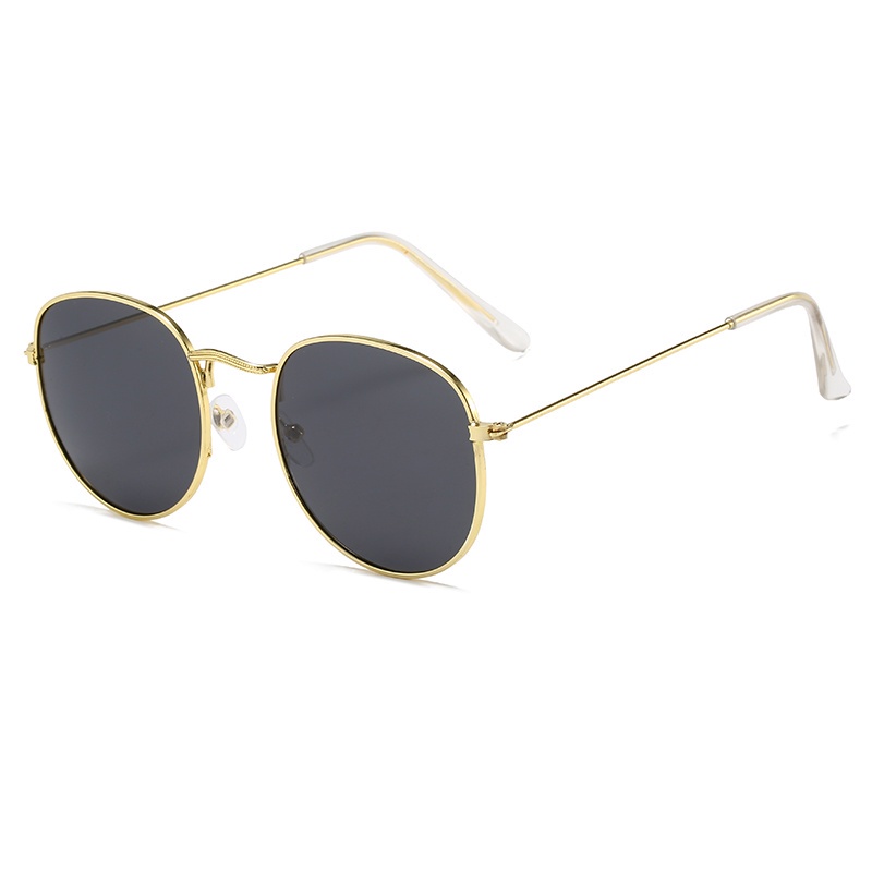Polarized Classical Retro Round Sunglasses Women Metal Frame Sunnies