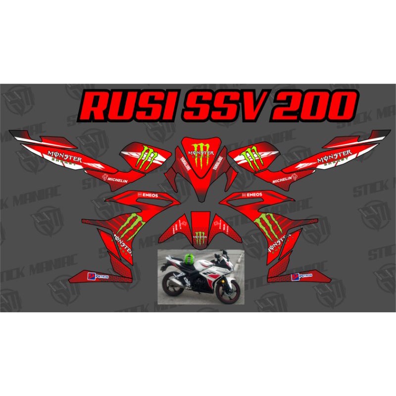 Rusi Gazelle, Rusi SS-v200 full body decals | Shopee Philippines