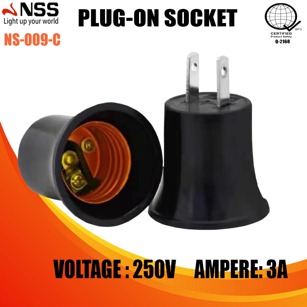 NSS-009-C Plug on Socket Light Socket To Us Plug Holder Adapter ...