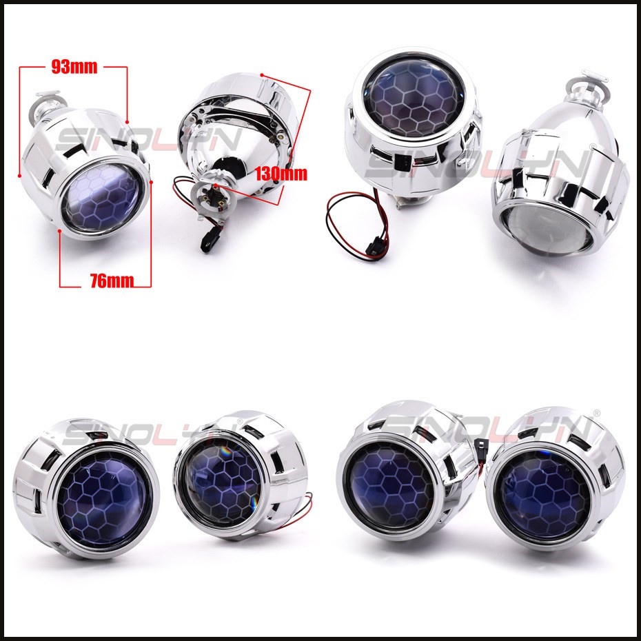 H4 H7 Headlight Bi-xenon Spiral Angel Eyes Honeycomb Soccer Etching ...