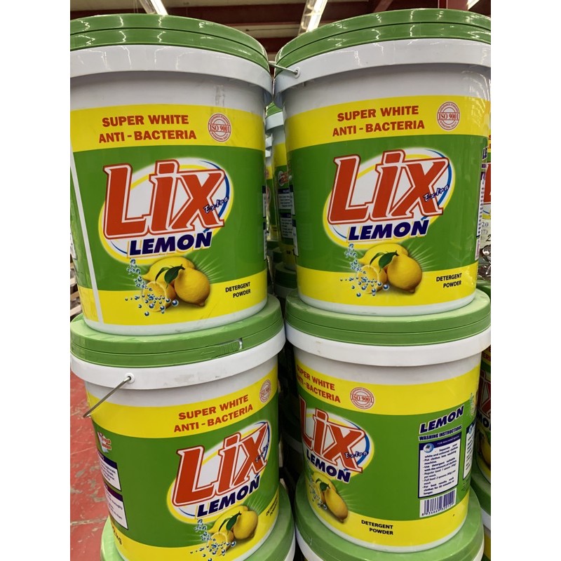 Lix Laundry Detergent Lemon Bucket 12kg | Shopee Philippines