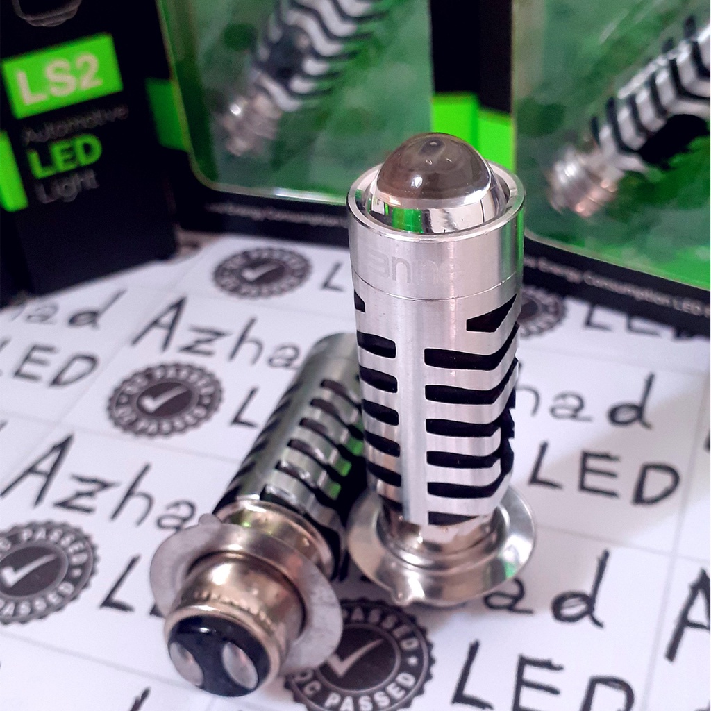 LED Light H6 Laser LS2 Luminos 13+13 Watt DC Motorcycle Bebek Metik 2 ...