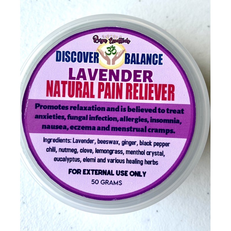 Lavender Balm For Sleep Organic Pain Reliver Rub Natural Pain Reliever ...