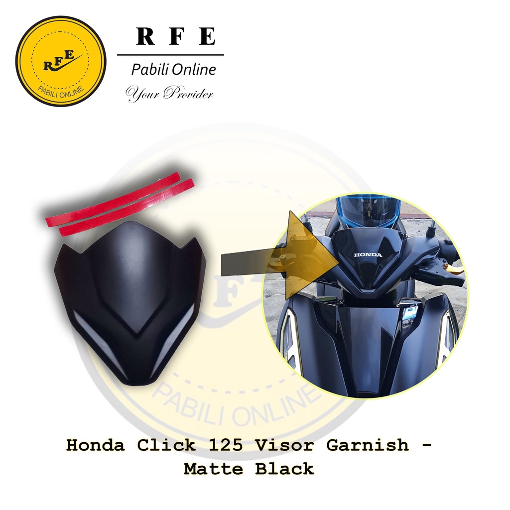 Honda Click 125 Visor Garnish (Carbon | Matte Black) | Shopee Philippines
