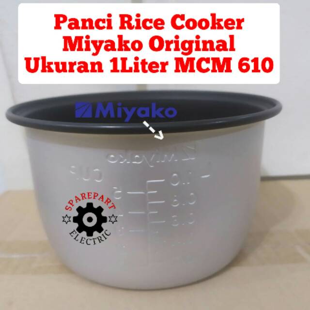 Rice COOKER PAN 1 LITER MAGIC COM MIYAKO MCM 610 ORIGINAL | Shopee ...