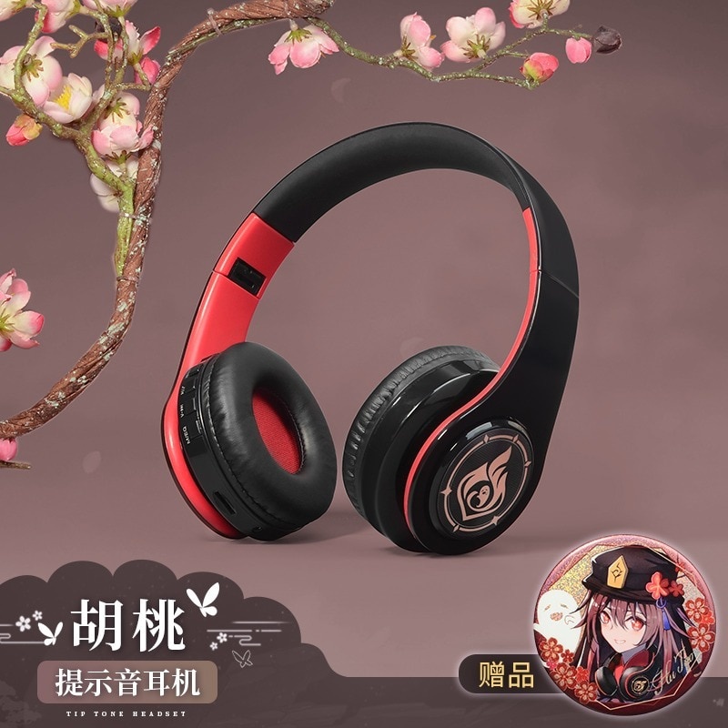 Anime Game Genshin Impact Hu Tao Fashion Wireless Bluetooth Headset ...
