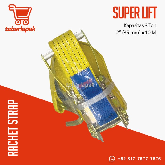 Ratchet Strap 3 Ton size 2 Inch x 10 M Super Lift | Shopee Philippines