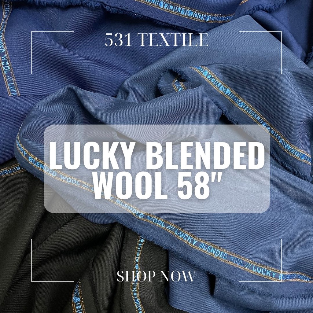 LUCKY BLENDED WOOL FABRIC / TELA 58' FOR PANTS UNIFORM SLACKS TROUSERS ...