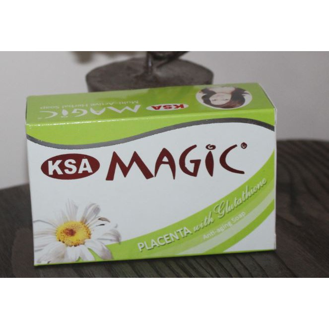 KSA MAGIC PLACENTA WITH GLUTATHIONE 140g (ANTI-AGING SOAP) | Shopee ...