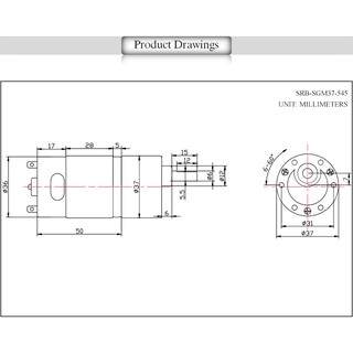 SGM37-545 12V 24V DC 8-1000RPM High Torque Low Rpm DC Motor All Metal ...