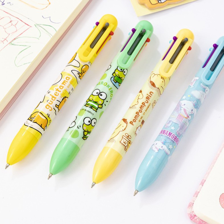 Sanrio 6-color ballpoint pen color 0.5mm gel pen six-color Cinnamoroll ...