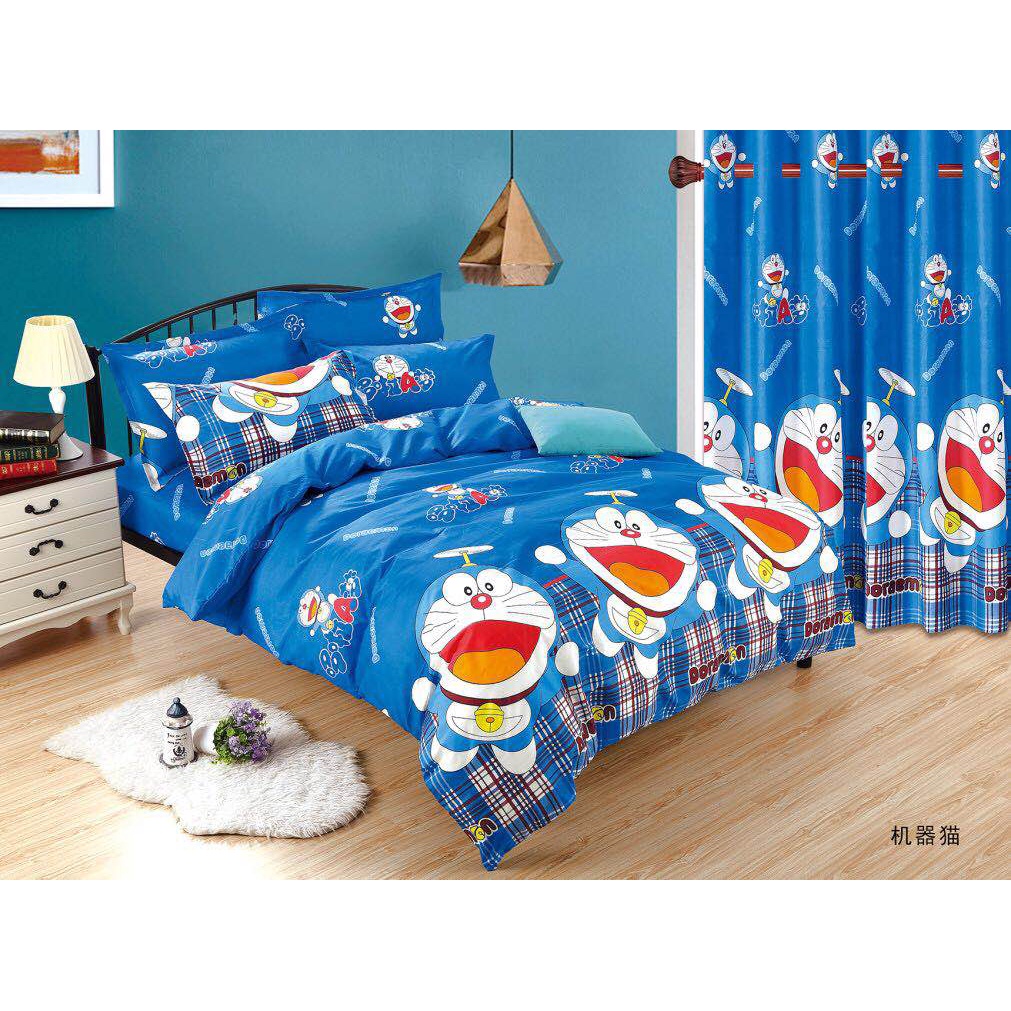 Doraemon 3in1 Bedsheet set with Garter/SIngle Double Queen | Shopee ...