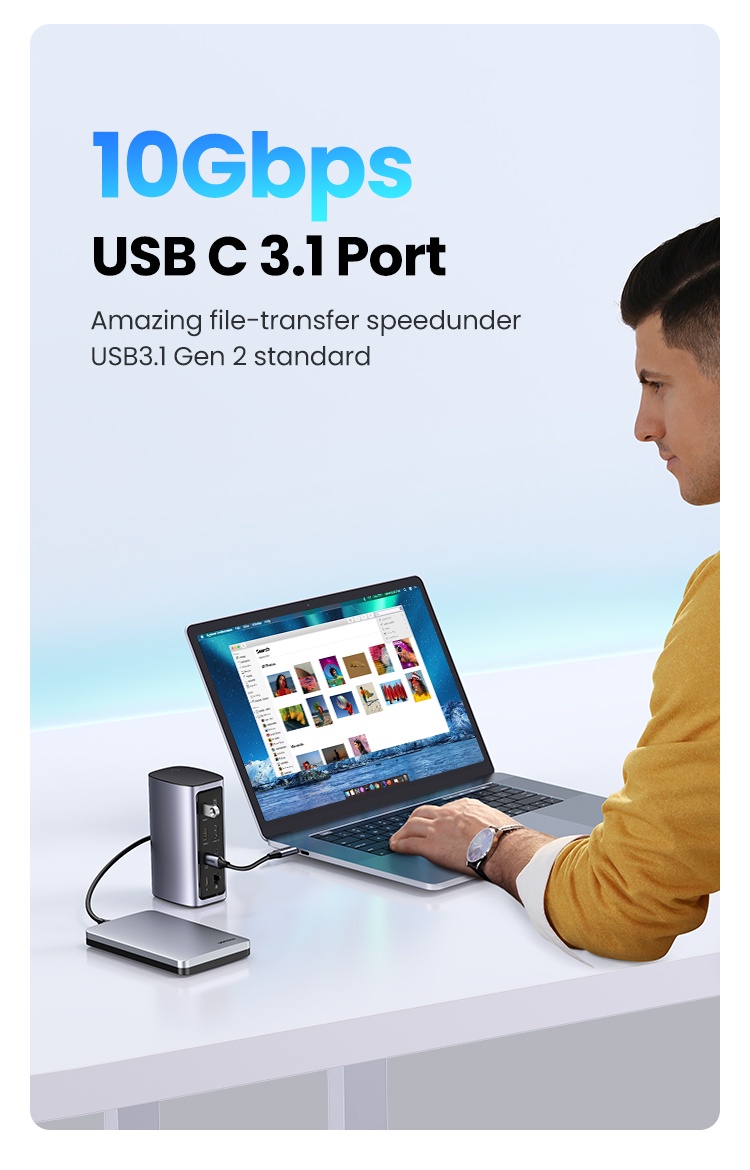 UGREEN 12-IN-1 Docking Station USB C Multiport Adapter with 8K HDMI ...