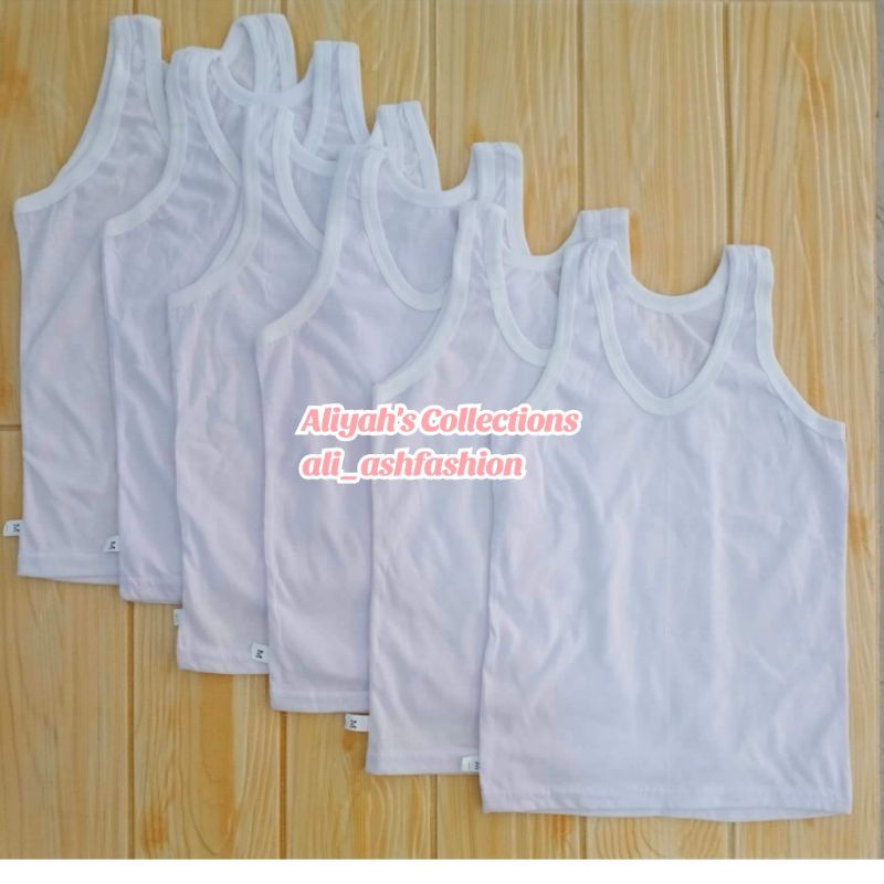 12/6 pcs White Sando for Boys/Kids(2-10 Years Old)Cotton Sando | Shopee ...