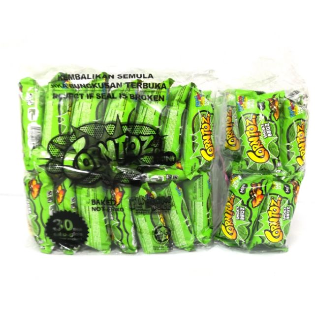 Corntoz Crackers Mini 15gm x 30pkt Barbecue Corn Snack Snacks Keropok ...