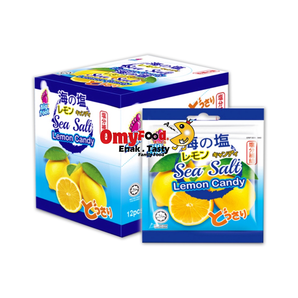 15g x 12pcs (1box) Big Foot Himalaya Salt Lemon / Vajomba Honey Lime ...