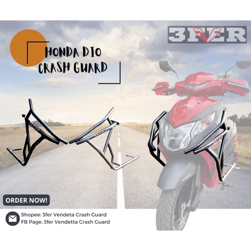 HONDA DIO POWDER COATED CRASH GUARD | Shopee Philippines