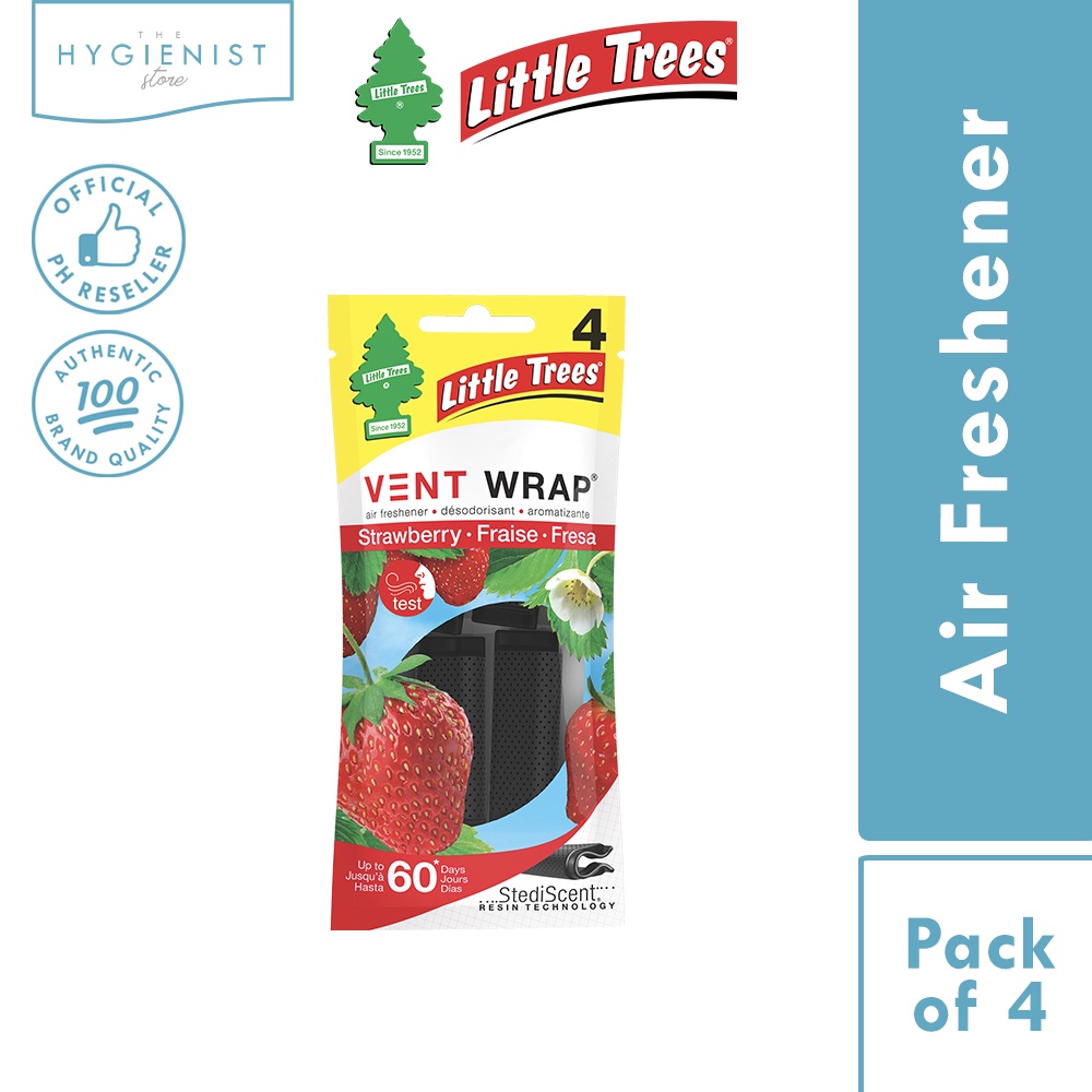 Little Trees Vent Wrap Air Freshener Strawberry 4-PC | Shopee Philippines