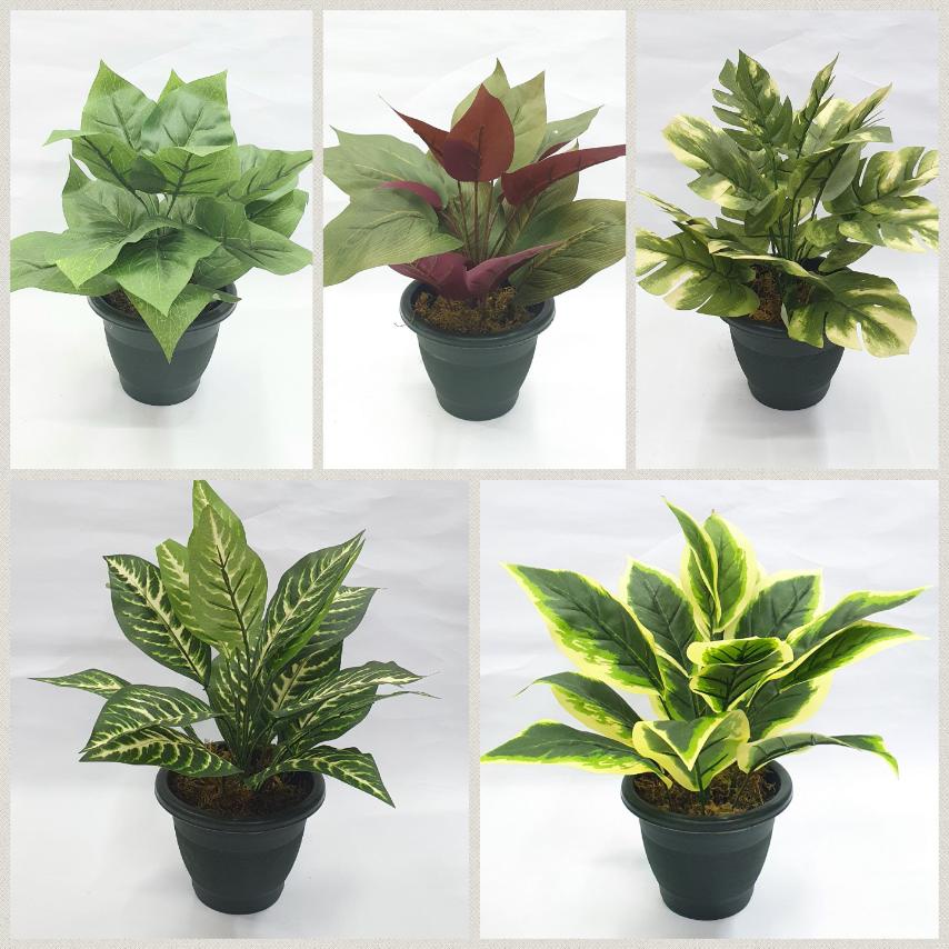 Artificial Assorted Leaves Pothos Split Philo Summer Tropical Plants ...