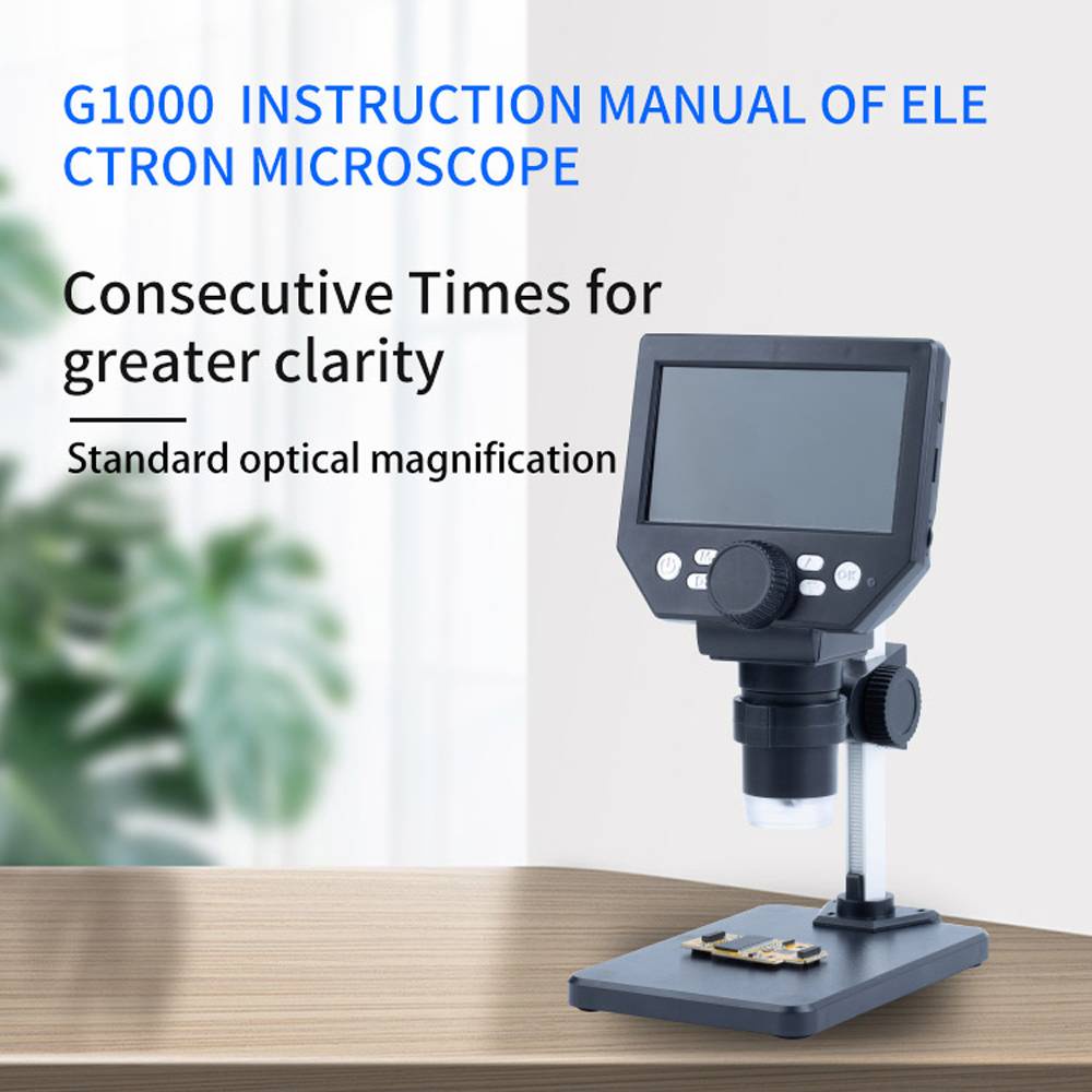 G1000 Digital Microscope Electron Microscope 4.3 Inch Large Base LCD ...