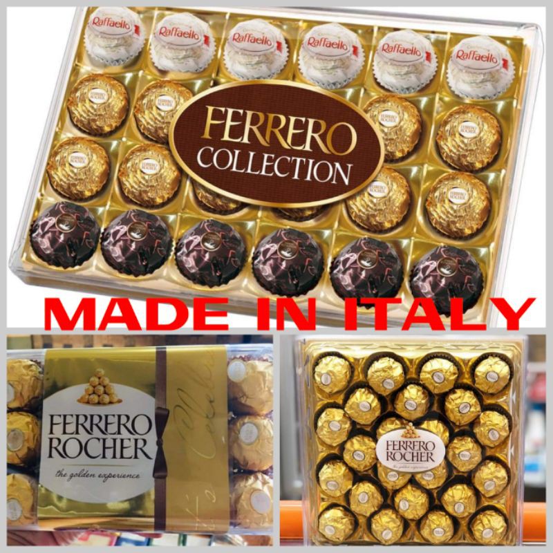 FERRERO ROCHER T24/T30/T16 FERRERO COLLECTION T32 ️ MADE IN ITALY. (Free Dedication) | Shopee ...