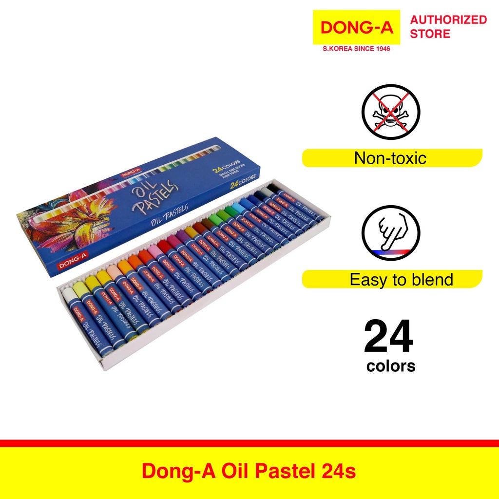 Dong-A Oil Pastels 24 colors [115524] | Shopee Philippines