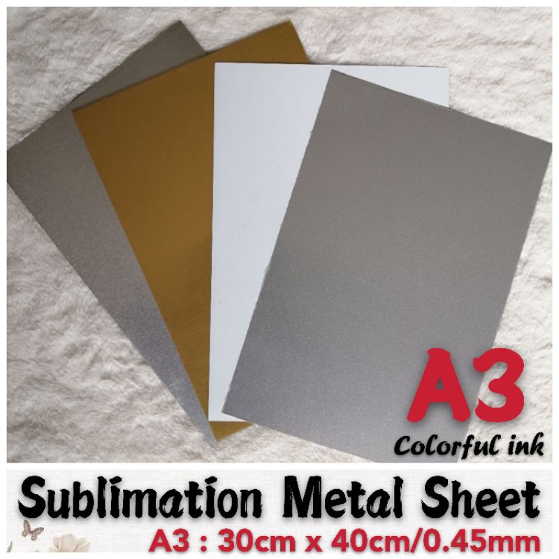 (50pcs/pack)A3 Sublimation Metal Sheet 30cmx40cm thickness 0.45mm For ...