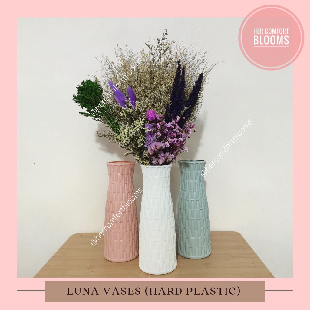 Nordic Vases (Luna) Plastic Vase / Minimalist Vase / Vase for Dried ...