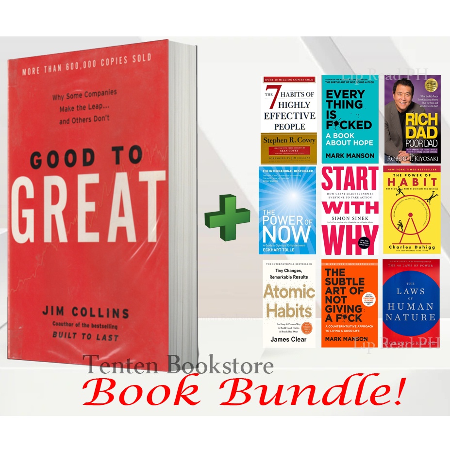 Good To Great by Jim Collins Plus One Bestseller Self Help Books Bundle ...