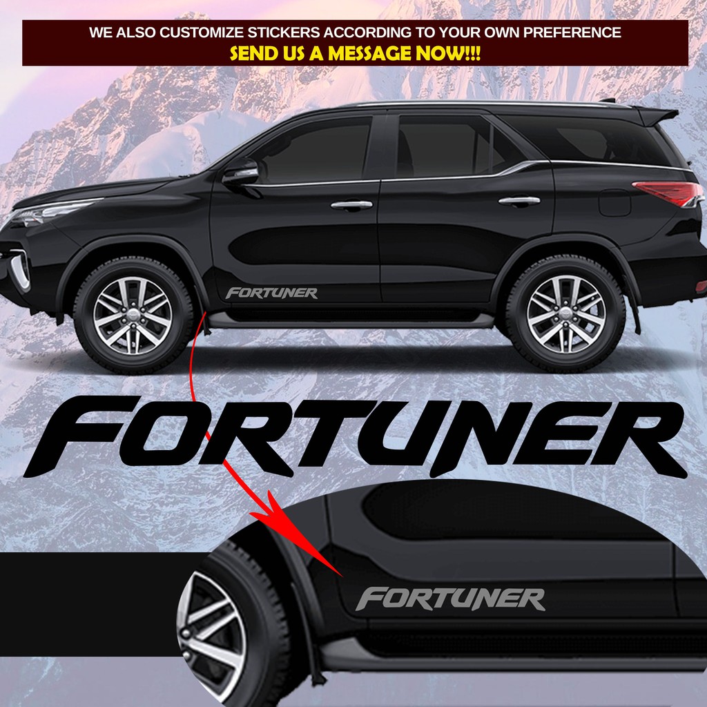 Toyota Fortuner 2 pcs High Quality Side Sticker | Shopee Philippines