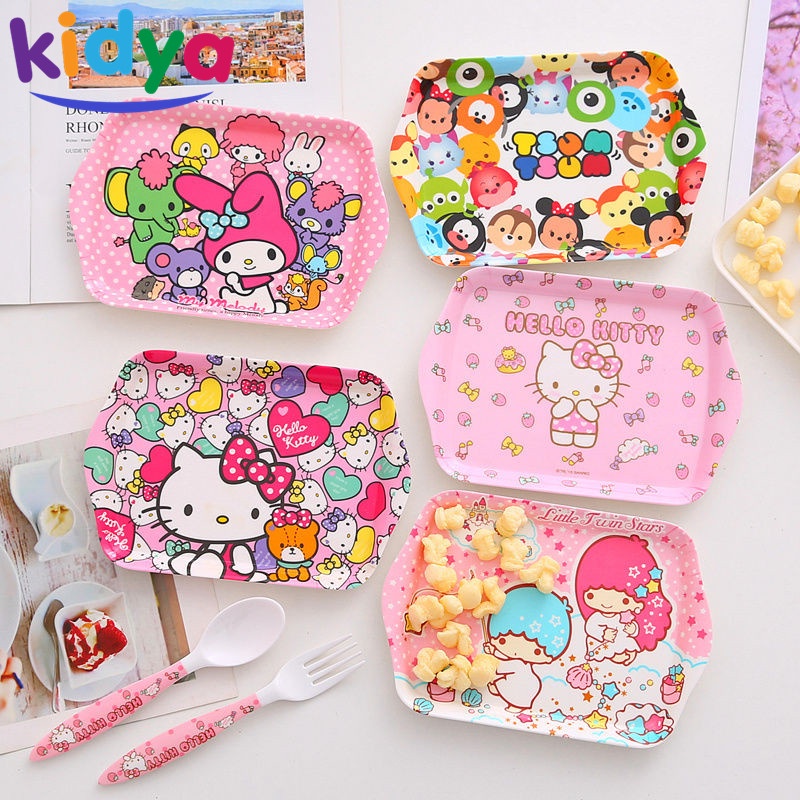 Kidya Cartoon Hello Kitty Cute Fruit Plate Small Tray Children's Snack ...