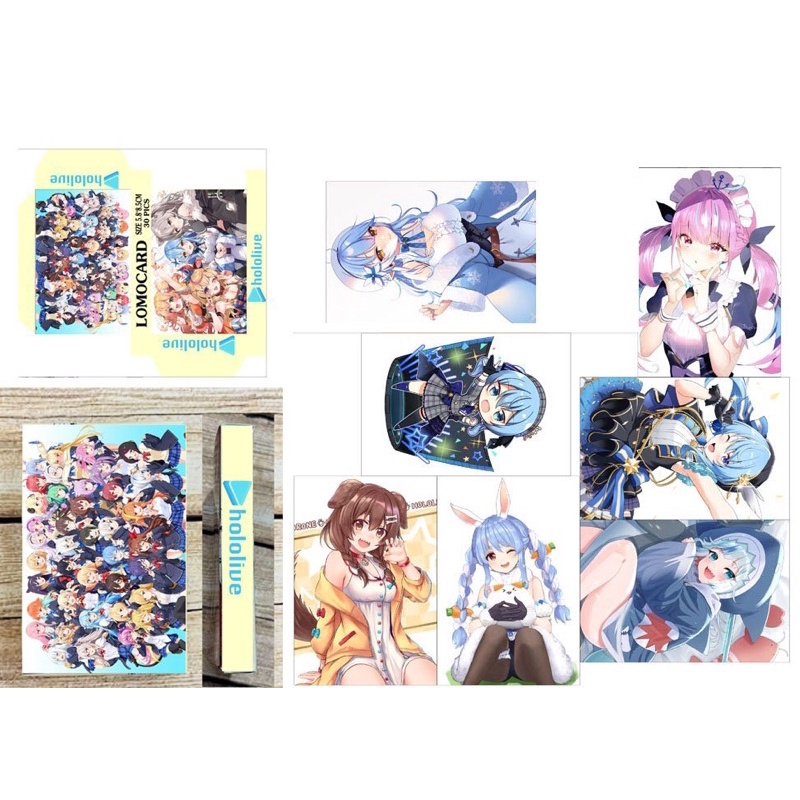 Hololive Lomo card set of 30 different cards with box/photo lomo card ...