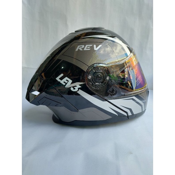 helmet full face dual visor modular(lev3) | Shopee Philippines