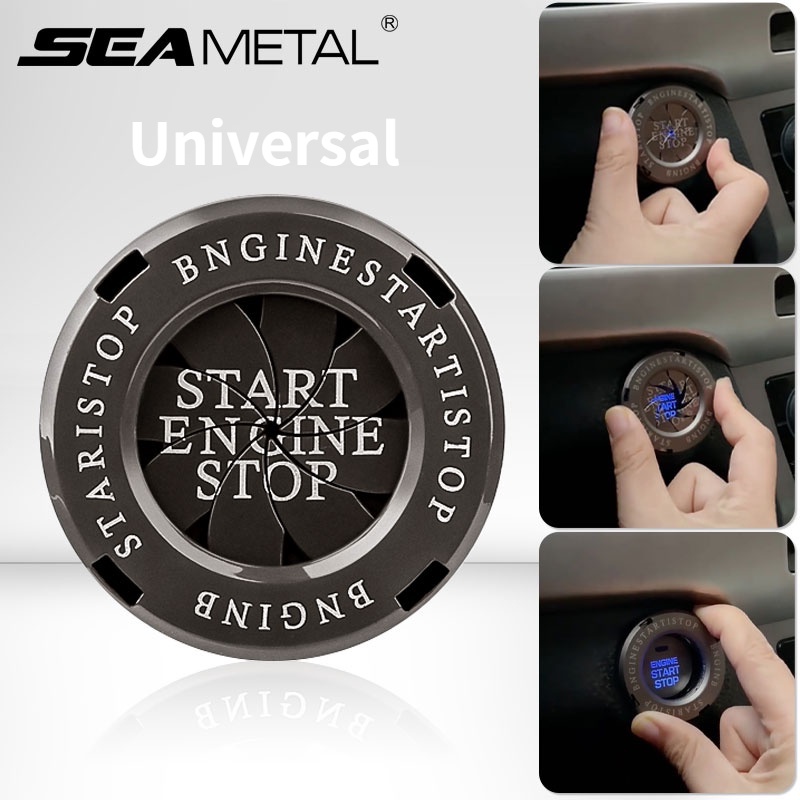 SEAMETAL Car One-Key Start Button Protective Cover Rotary Switch ...