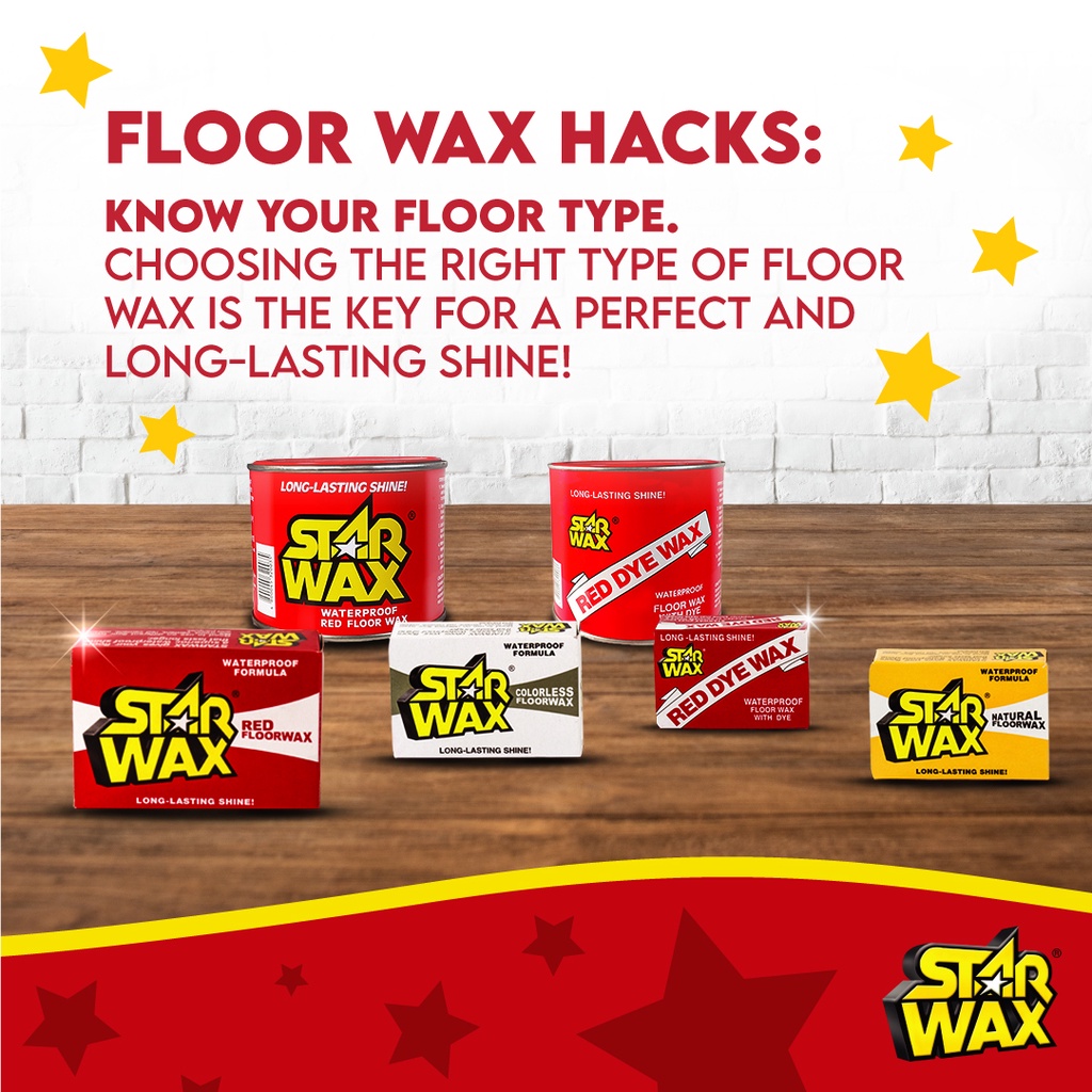 900 GRAMS STAR WAX RED DYE WAX FLOORWAX FOR LONG-LASTING SHINE WATERPROOF | Shopee Philippines
