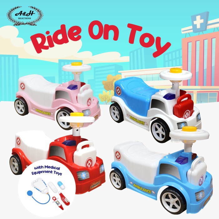 Kiddie Ride On toy Car Ambulance with Music and Back Rest Model - SDX20 ...