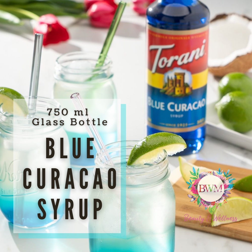 BLUE CURACAO SYRUP 750ML GLASS BOTTLE | Shopee Philippines