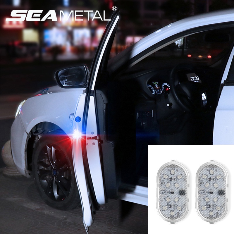 SEAMETAL Car Door Warning Light Sensor Switch Flash Lamp Rechargeable ...