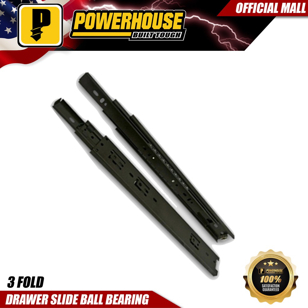Powerhouse Drawer Slide Three Fold Ball Bearing 16 Inches Phdh | Shopee ...