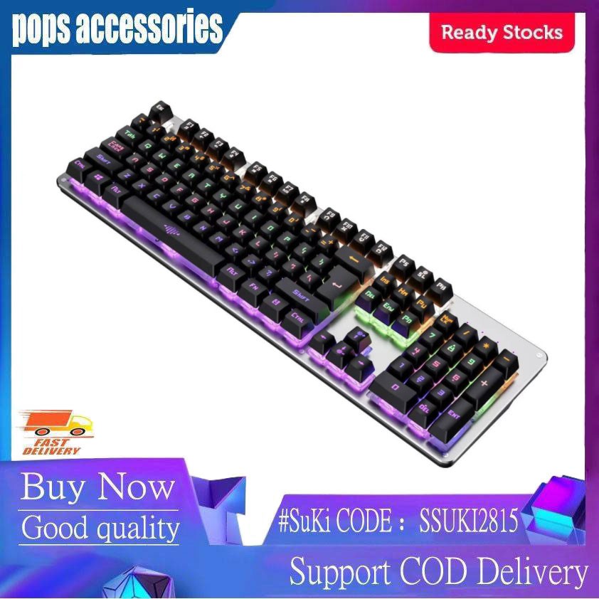 Original JK300 Mechanical Gaming Keyboard USB Wired LED 104 Keys ...