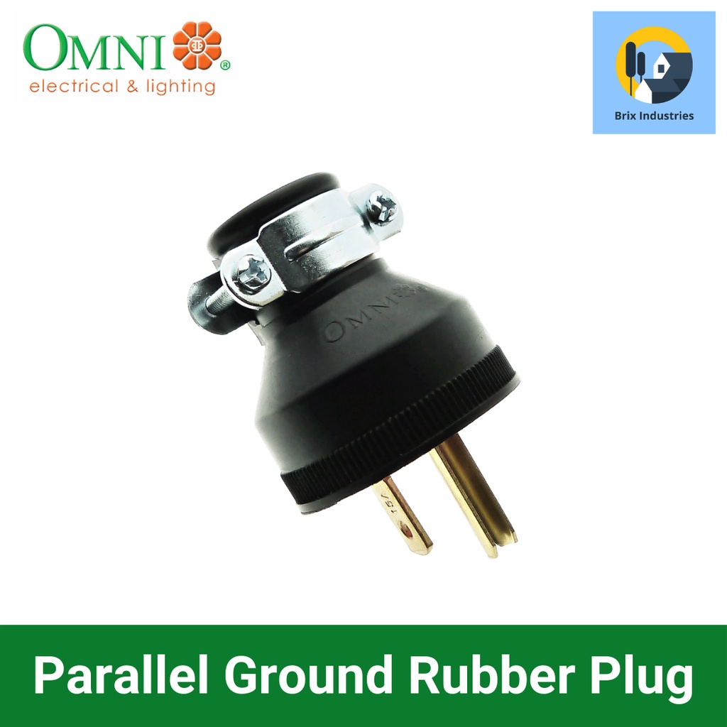 Omni Parallel Ground Rubber Plug 15A 125V~ WPR-003 Brix Industries ...