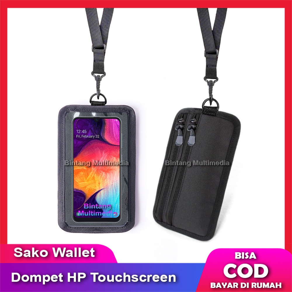 GANTUNGAN HP Sako Wallet Hanging Cell Phone Wallet Touchscreen Bag ...
