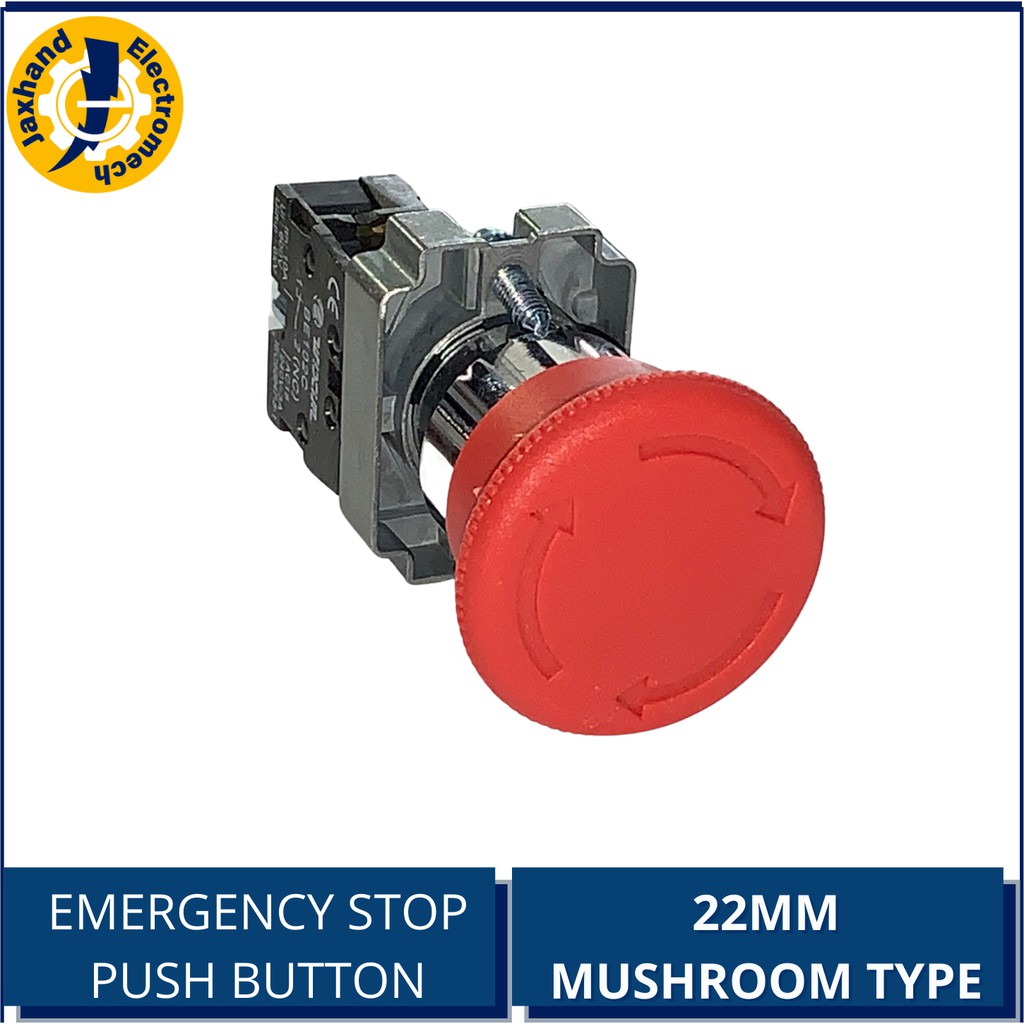 Emergency Stop Push Button 22mm Mushroom Type | Shopee Philippines