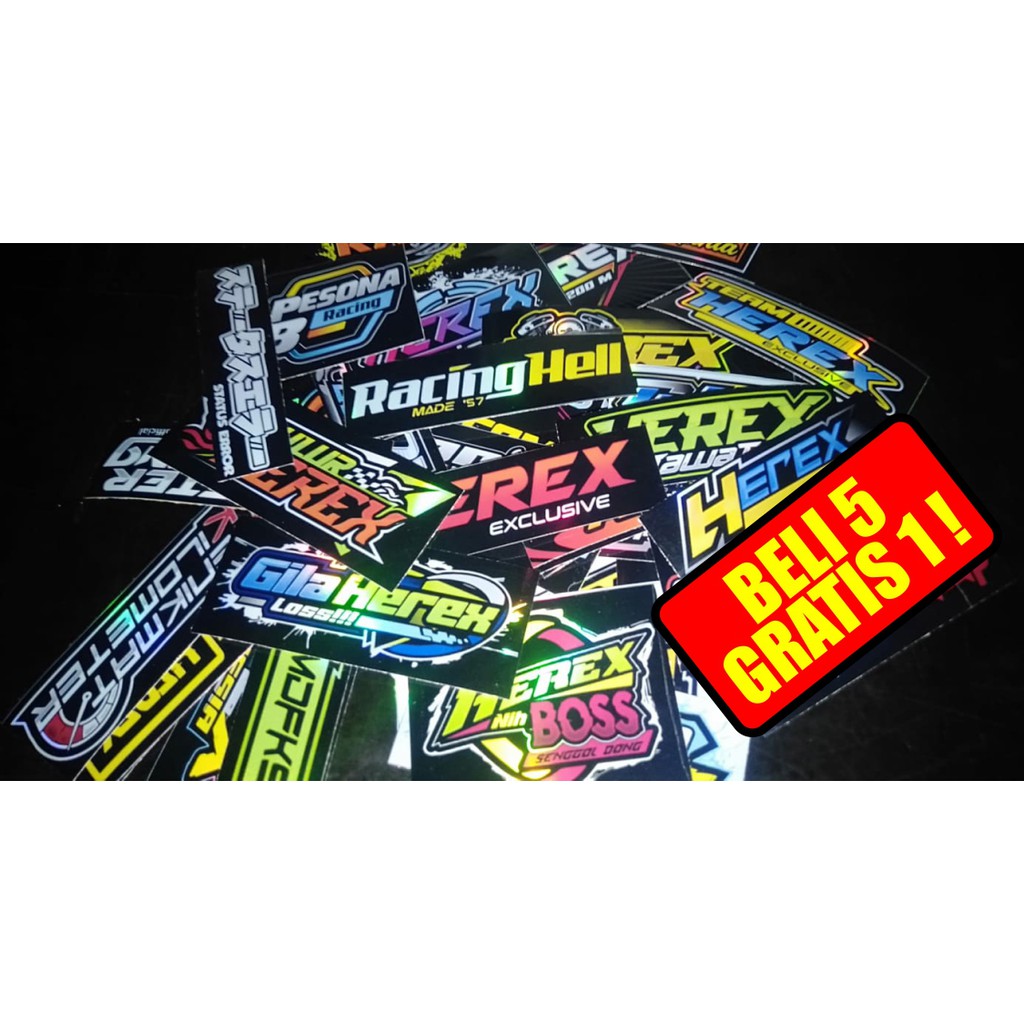 Sticker Motorcycle VINYL LOGO RACING HOLOGRAM STYLE Waterproof | Shopee ...