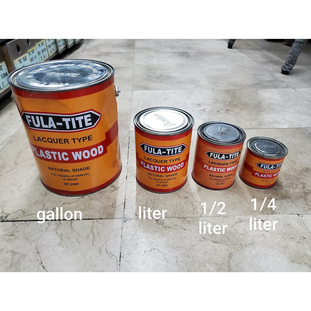 Fulatite Plastic Wood Natural Shade 1/4 liter Fula-tite Wood Putty ...